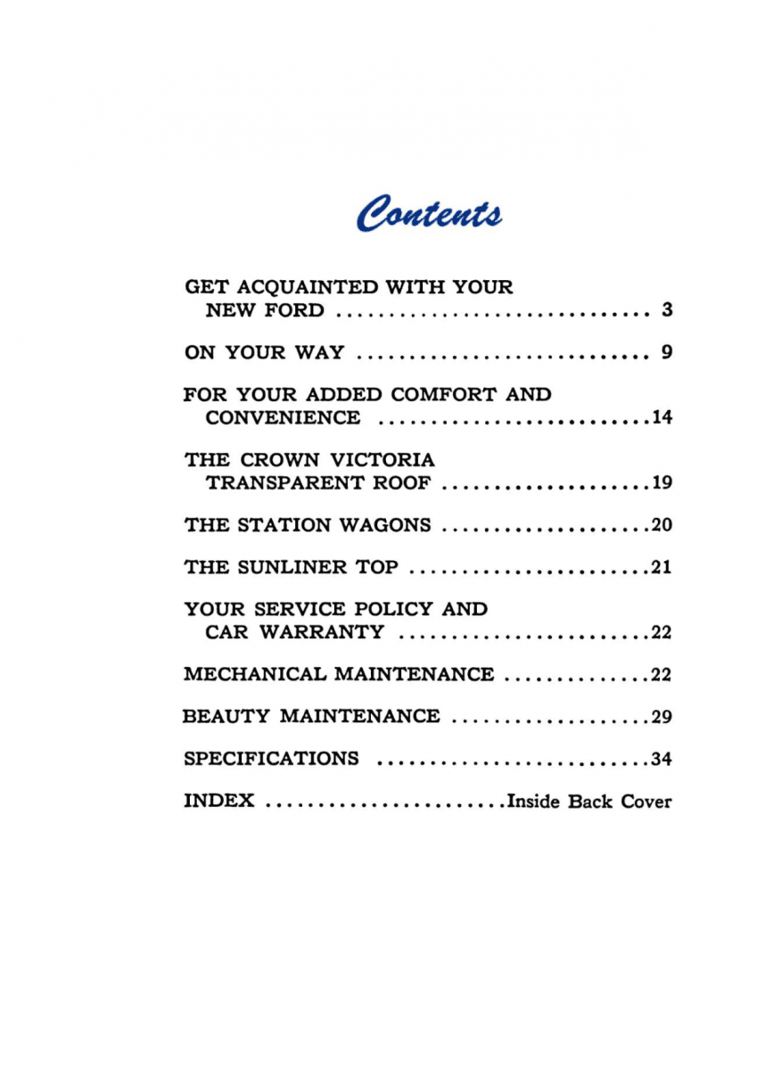 1955 Ford Car Owner's Manual Instruktionsbok | Malm Motors